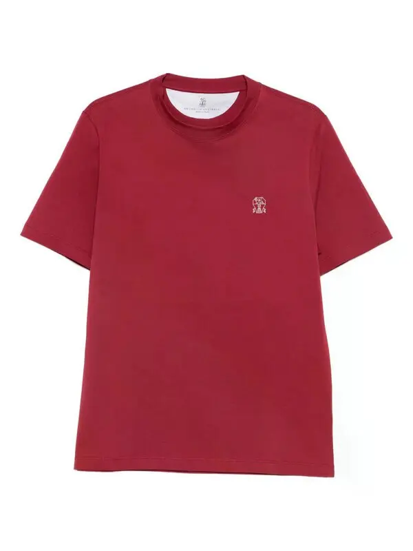 Brunello Cucinelli Logo T-shirt - Red