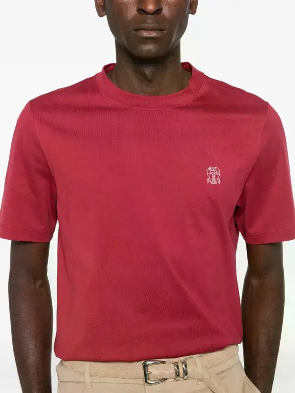 Brunello Cucinelli Logo T-shirt - Red