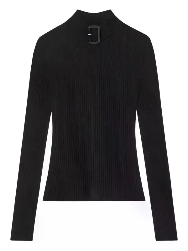 COURREGES Buckle Detailed Sweater - Black