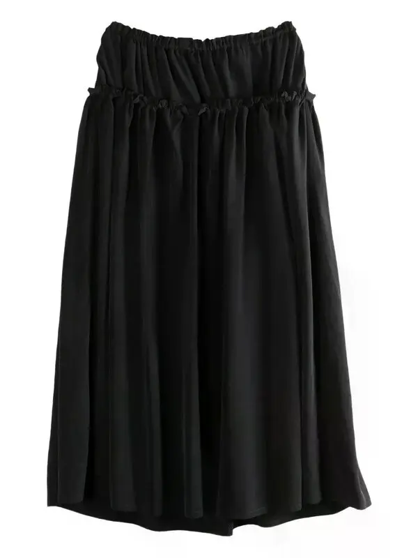 Y’s Ruffled Drawstring Midi Skirt