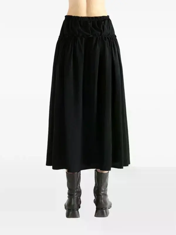 Y’s Ruffled Drawstring Midi Skirt