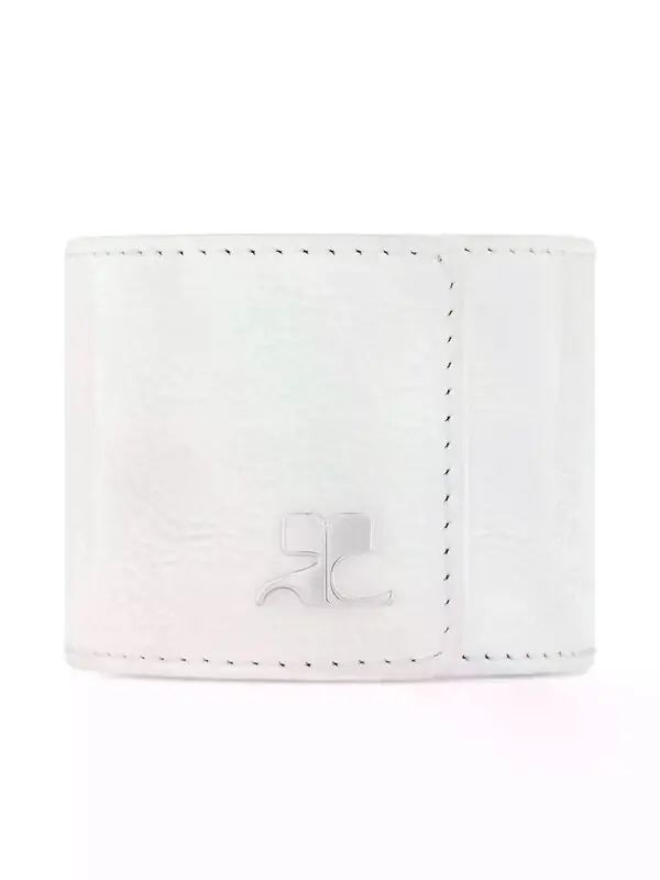 COURREGES Logo Slap Bracelet - White