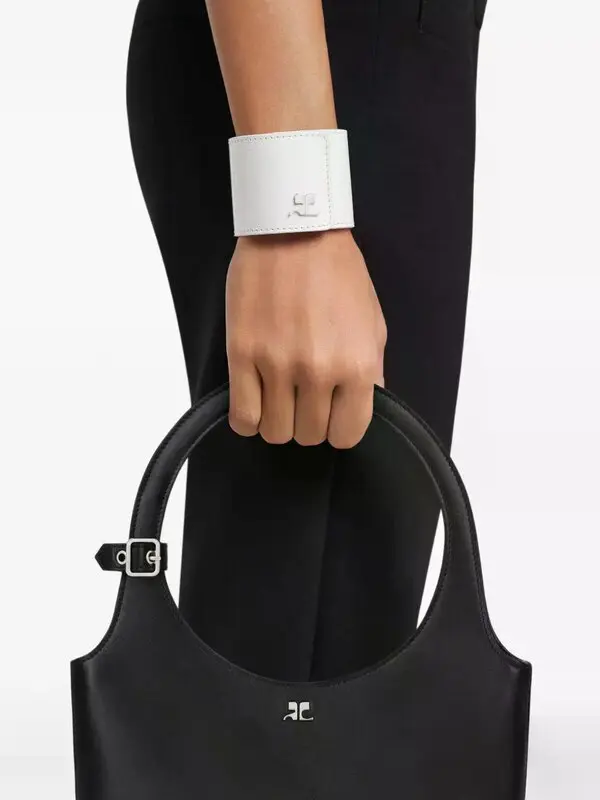COURREGES Logo Slap Bracelet - White