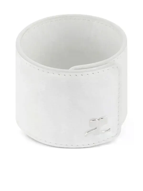 COURREGES Logo Slap Bracelet - White