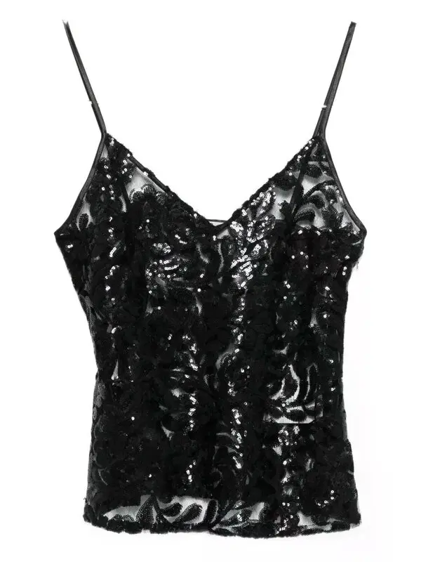 GOLDEN GOOSE Sequin V-neck Top