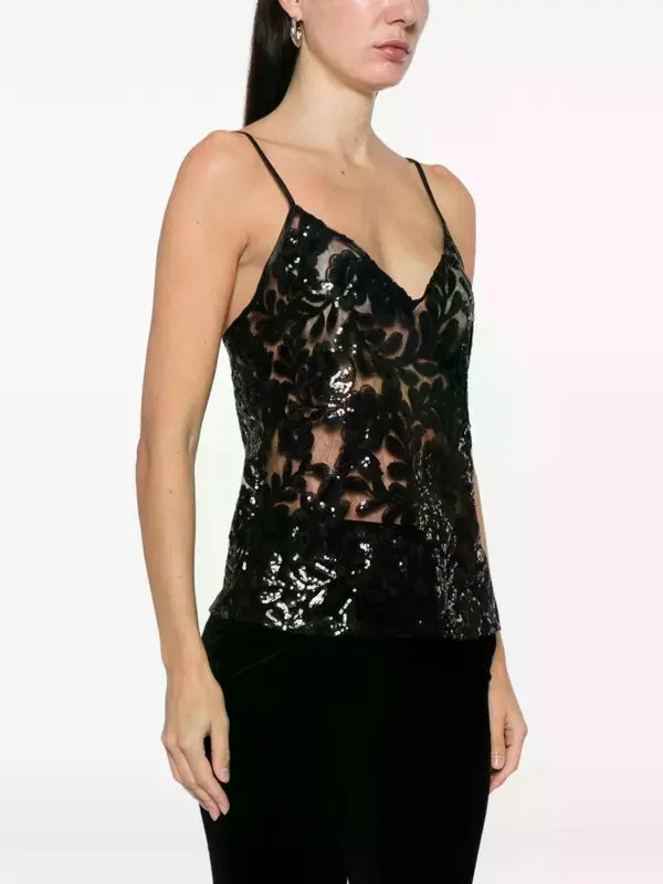 GOLDEN GOOSE Sequin V-neck Top