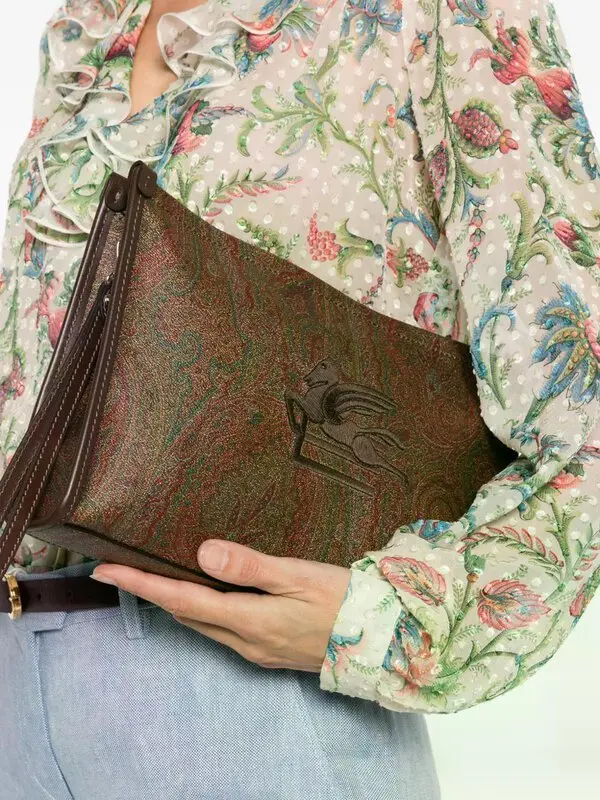 Etro Paisley Pegasus Cotton Clutch