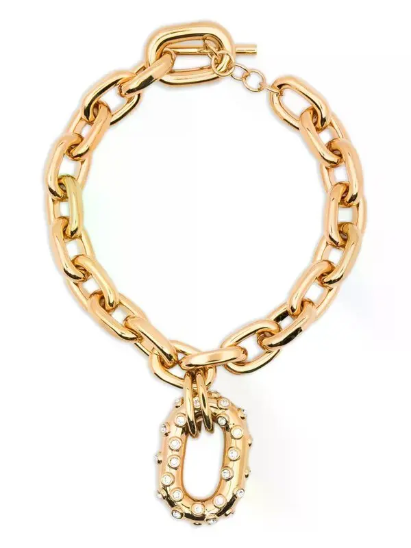 Rabanne Crystal-embellished Chain Necklace - Gold