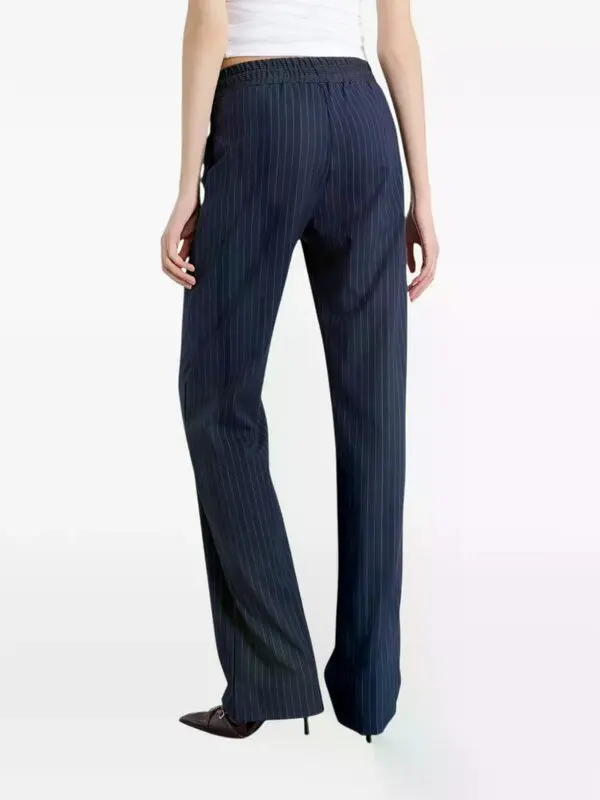 GAELLE Pinstripe Drawstring Trousers