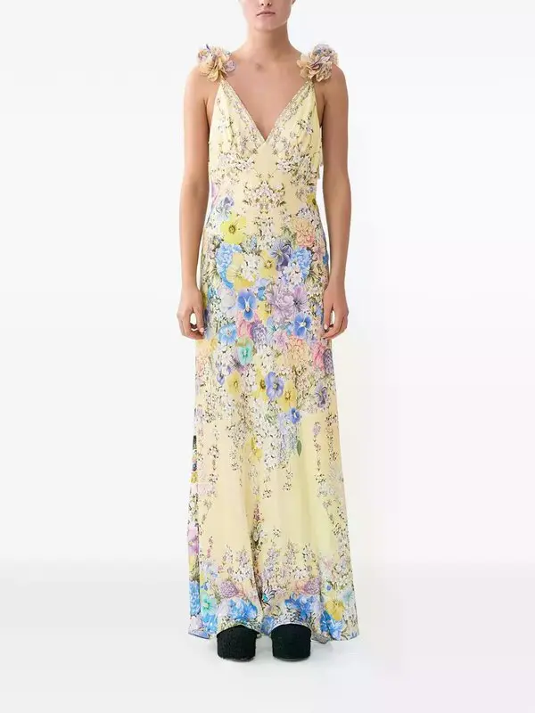 Camilla V-neck Maxi Dress - Yellow