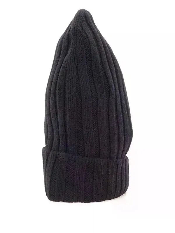 GRAN SASSO Ribbed Beanie - Black