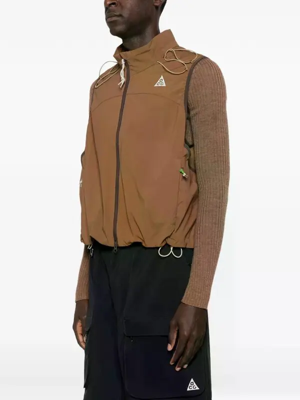 Nike Death Bloom Zip Vest - Brown