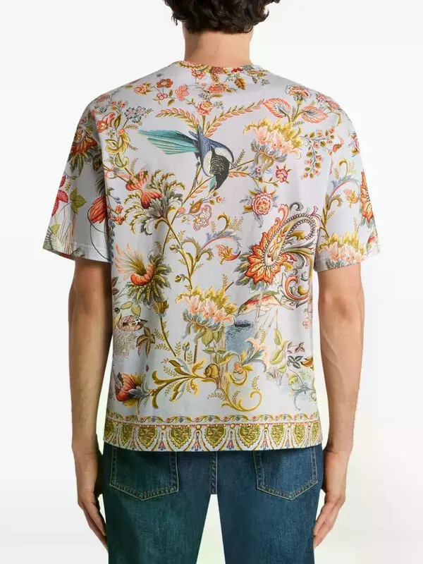 Etro Fauna-print T-shirt - Neutrals