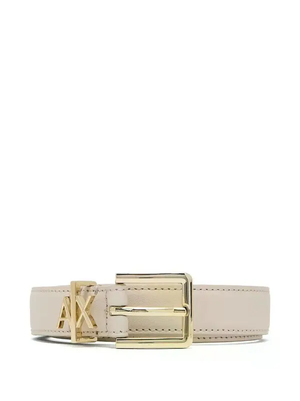 Armani Exchange Logo-plaque Belt - Neutrals