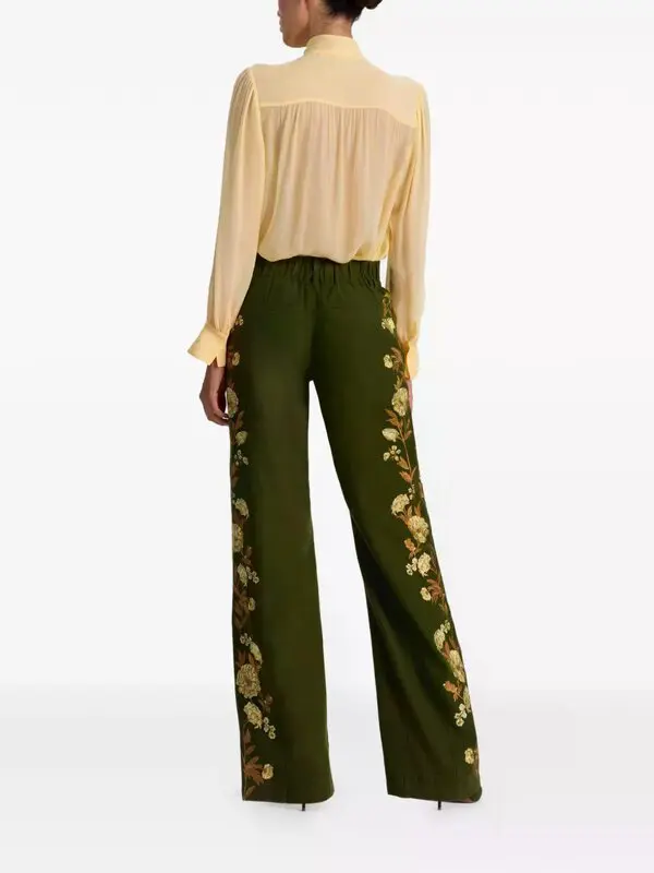 Alice + Olivia Akers Embroidered Trousers