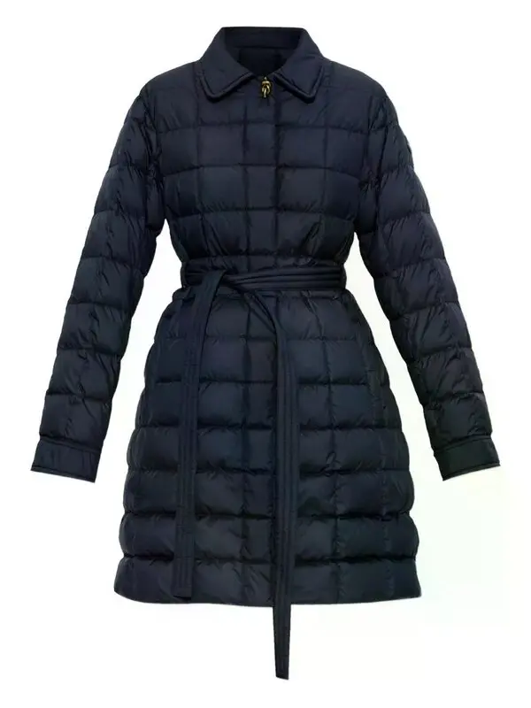 Moncler Gresillon Quilted Belted Coat - Blue