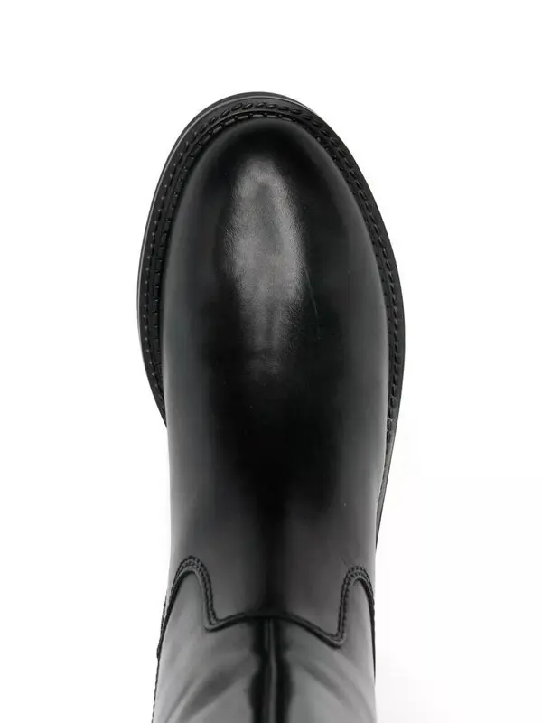 Geox Serilda Leather Boots - Black