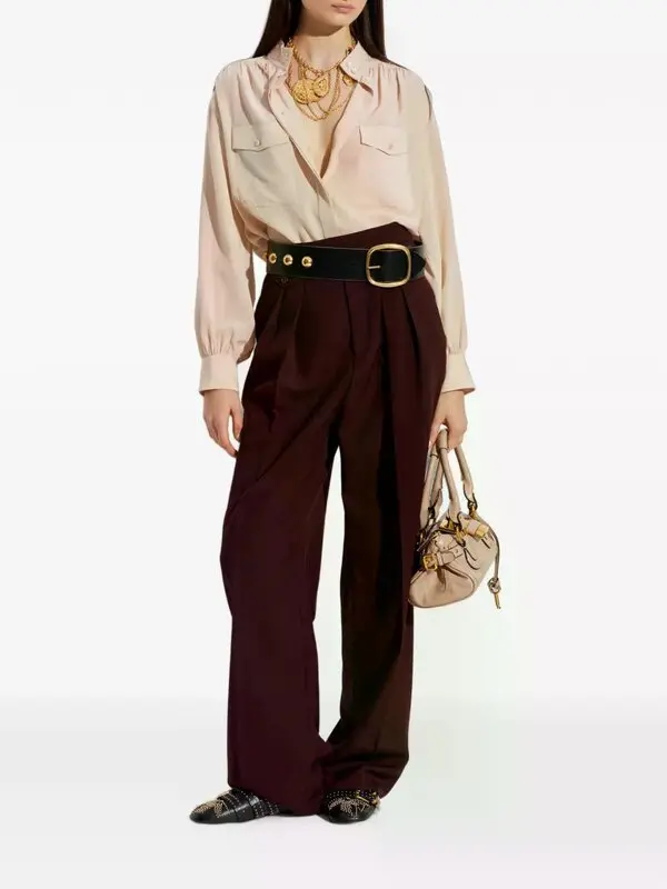 Chloé Buttoned Pleated Trousers