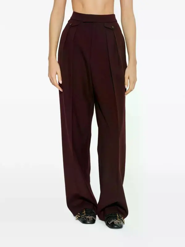 Chloé Buttoned Pleated Trousers