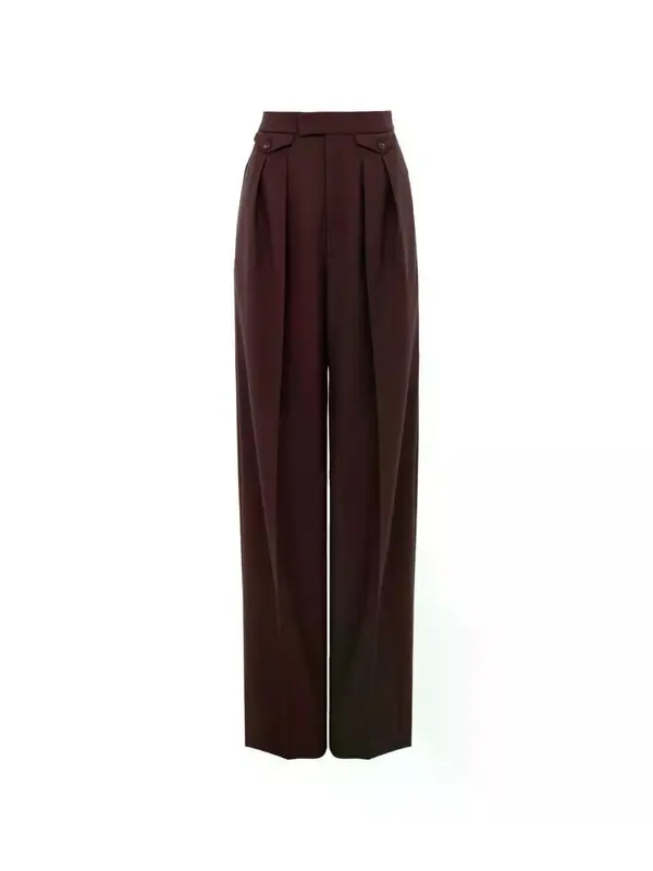 Chloé Buttoned Pleated Trousers - Red