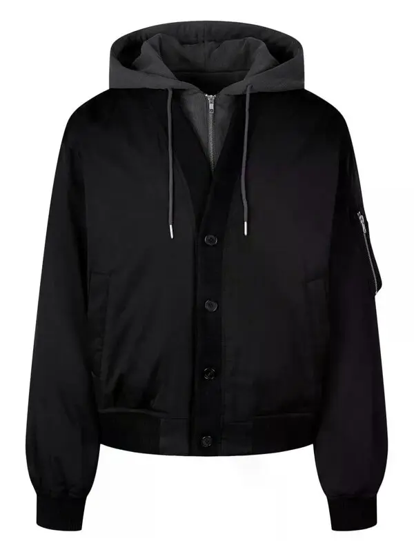 STUDIO TOMBOY V-neck Bomber Jacket - Black