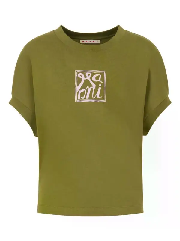 Marni Cuffed Logo-print T-shirt