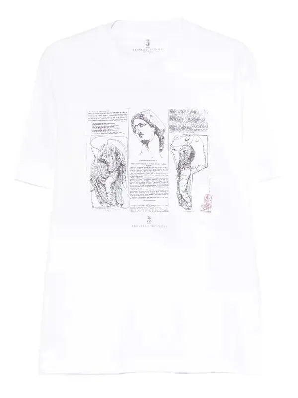 Brunello Cucinelli Graphic-print T-shirt - White