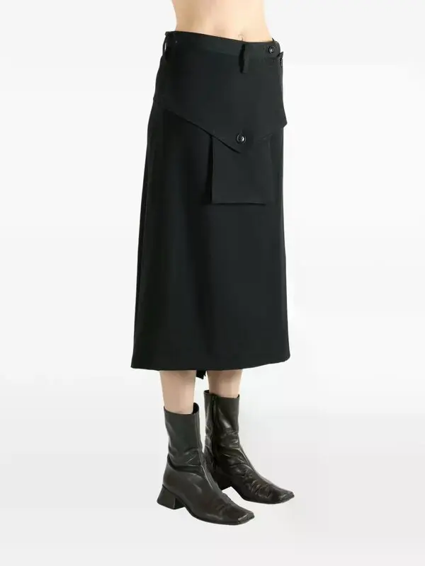 Y’s Button Detail Midi Skirt