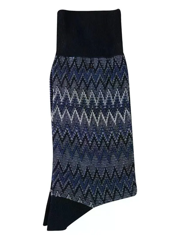 Missoni Chevron Socks - Blue