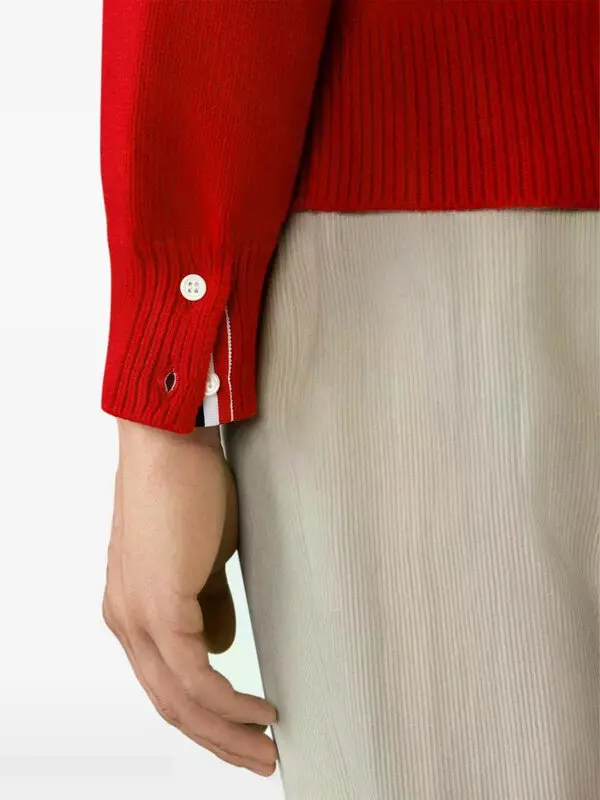 Thom Browne Intarsia-knit Zip-up Hoodie