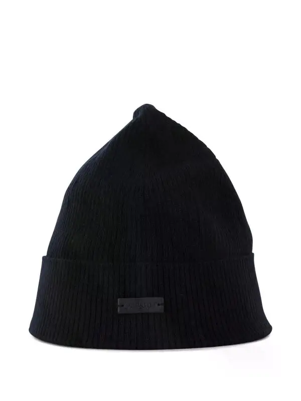 Saint Laurent Ribbed Wool Beanie - Black