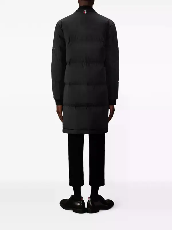 Thom Browne Snap-fastening Padded Coat - Black