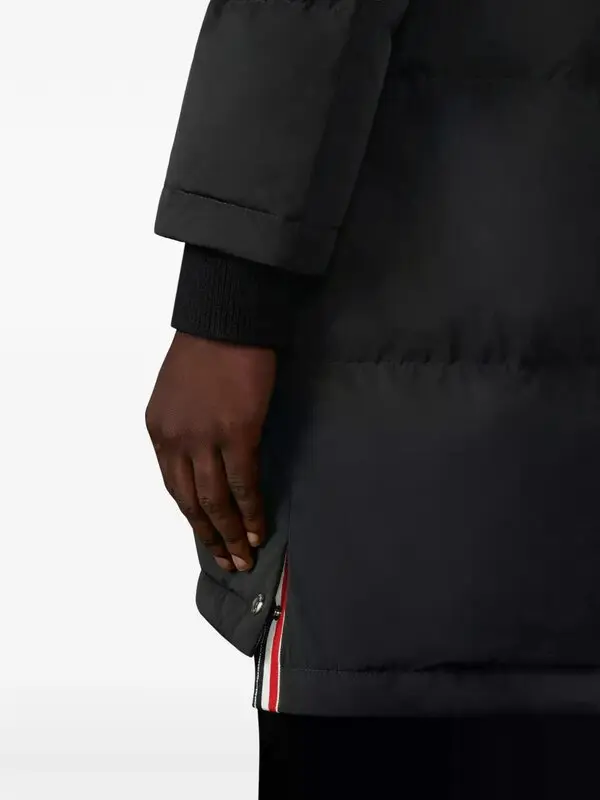 Thom Browne Snap-fastening Padded Coat - Black