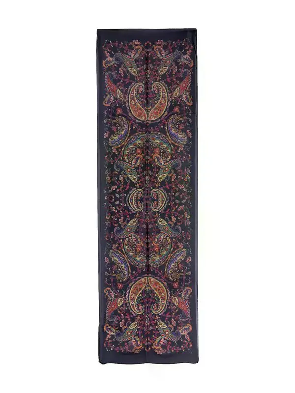 Etro Paisley-print Scarf - Blue