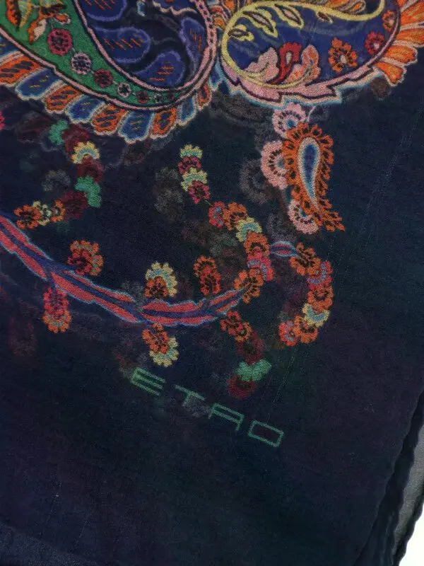 Etro Paisley-print Scarf - Blue