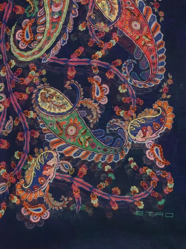Etro Paisley-print Scarf - Blue