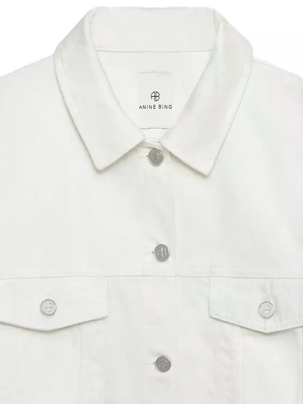 ANINE BING Rory Buttoned Pocket Jacket - White