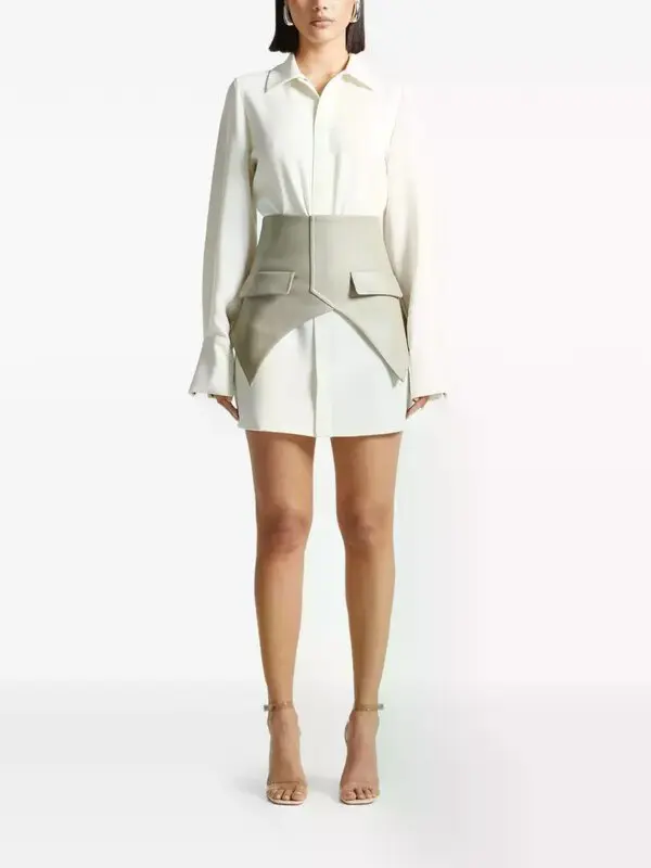 Manière De Voir Corset Shirt Dress