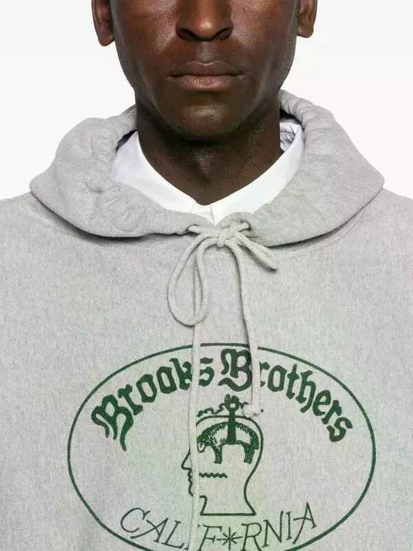 BRAIN DEAD X Brooks Brothers Logo Hoodie