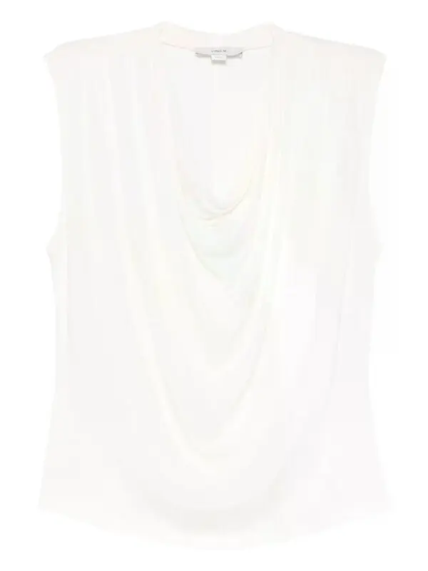 Vince Sleeveless Cowl-neck Top - White