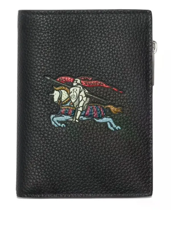 Burberry Equestrian Knight Zip Wallet - Black