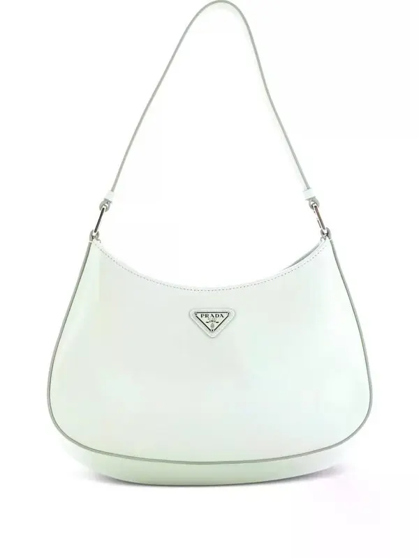 Prada Cleo Shoulder Bag Spazzolato Leather Medium Hobo Bag - Green