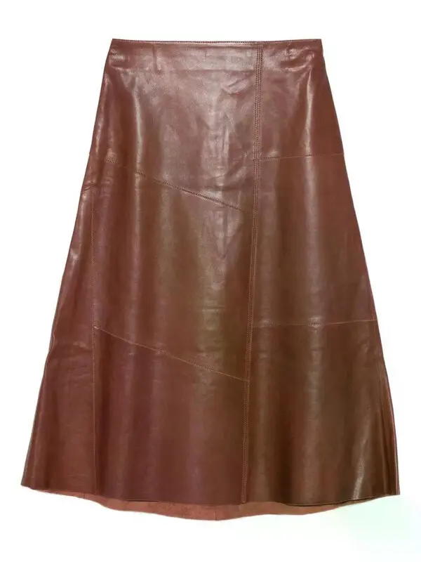 ARMA Panelled Midi Skirt - Brown