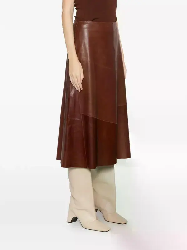 ARMA Panelled Midi Skirt - Brown