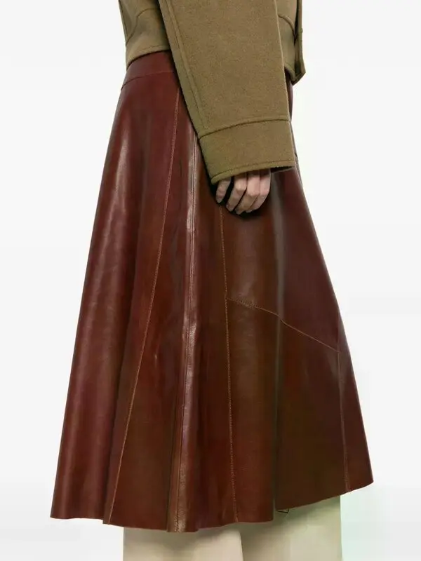 ARMA Panelled Midi Skirt - Brown