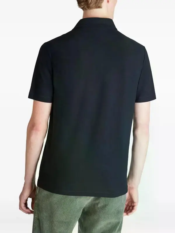 SLOWEAR Short-sleeve Cotton Polo Shirt - Blue