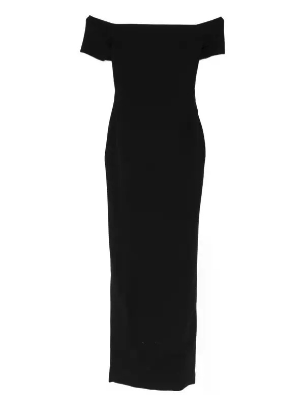 Solace London Nile Off-shoulder Maxi Dress - Black