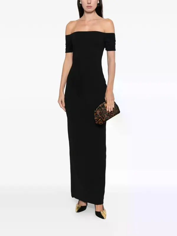 Solace London Nile Off-shoulder Maxi Dress - Black