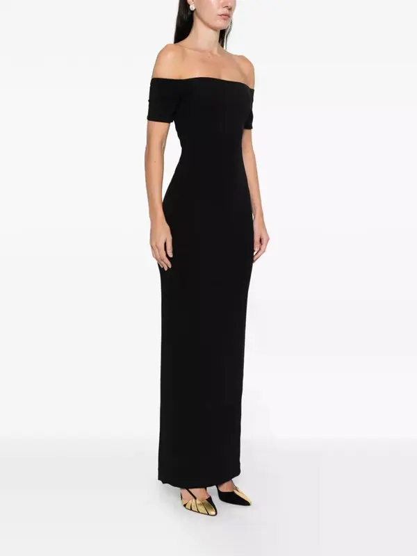 Solace London Nile Off-shoulder Maxi Dress - Black