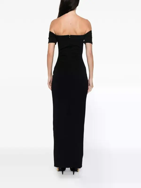 Solace London Nile Off-shoulder Maxi Dress - Black